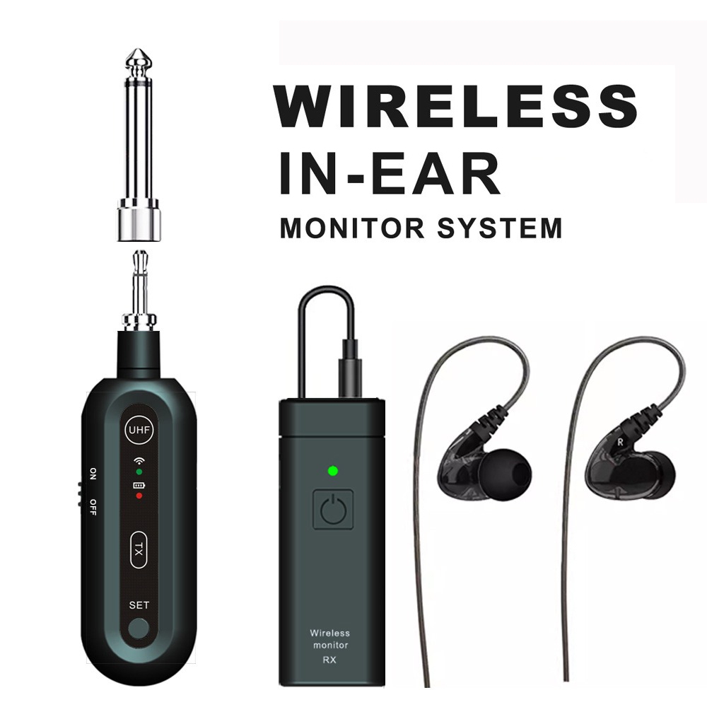 Sistema De Monitor Intra-Auricular Sem Fio IEM UHF Mono Transmissor ...