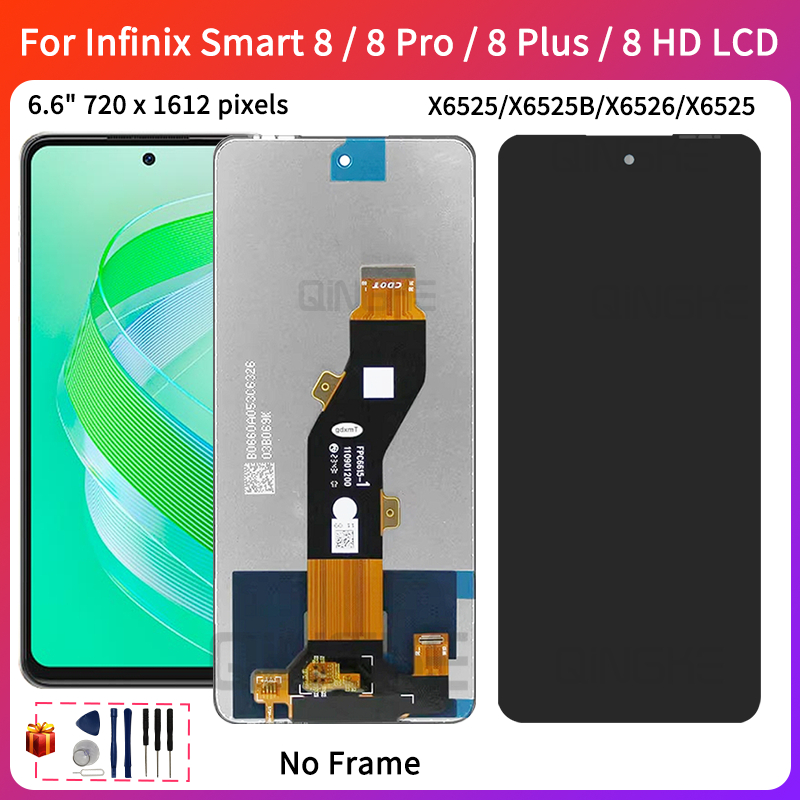 6.6 " Novo Para Infinix Smart 8 X6525 LCD IPS Display Touch Screen Digitador Assembléia Pro ...