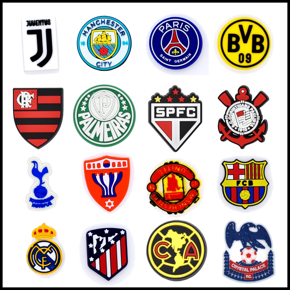 Shoe Decoration for Croc Pins Colorfully Football League Shoe Charms ...