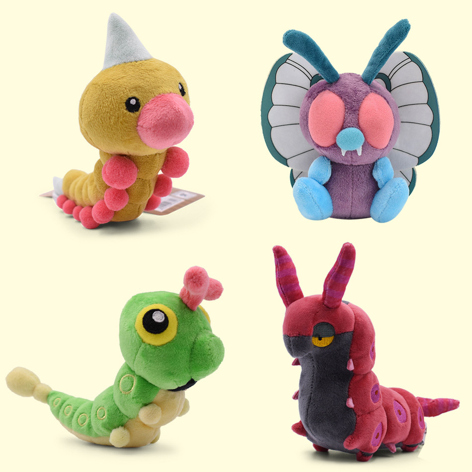 14-19cm Anime Pokémon Weedle Caterpie Butterfree Scolipede Borboleta ...