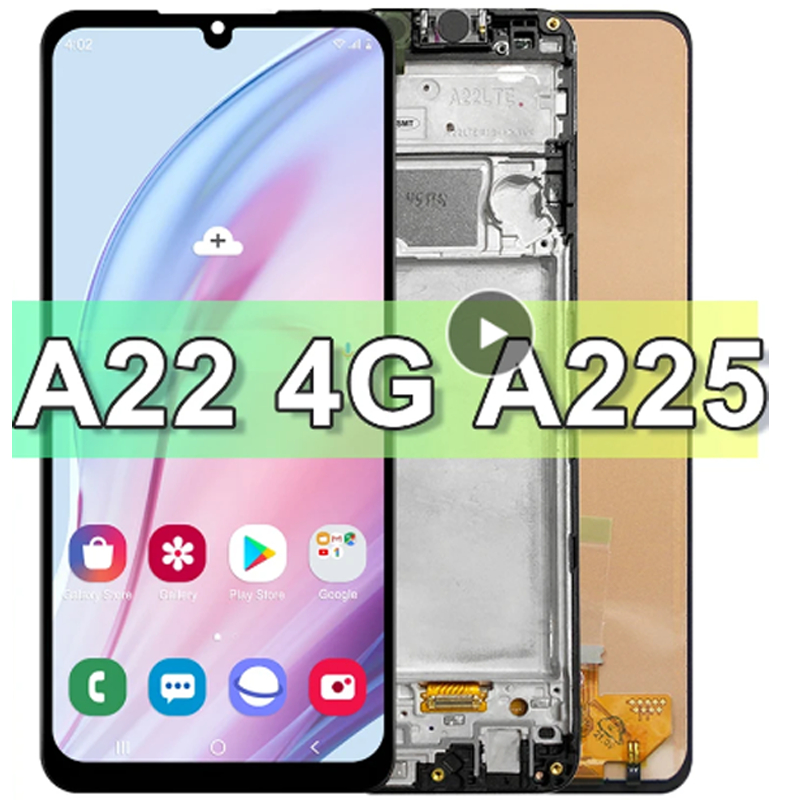TFT/AMOLED Para Samsung Galaxy A22 4G/A225 Display LCD Tela De Toque ...