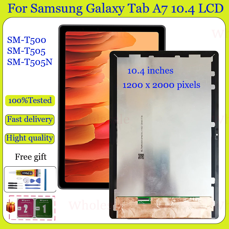Para Samsung Galaxy Tab A7 10.4 (2020) T500 T505 Display LCD Sensor De Toque Tela Digitador ...