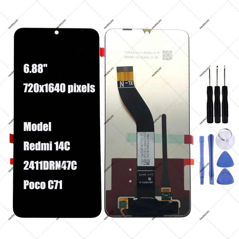 6.74 " Para Xiaomi Redmi 13C 14C Poco C65 C71 Display LCD Tela De Toque Digitador Assembléia ...
