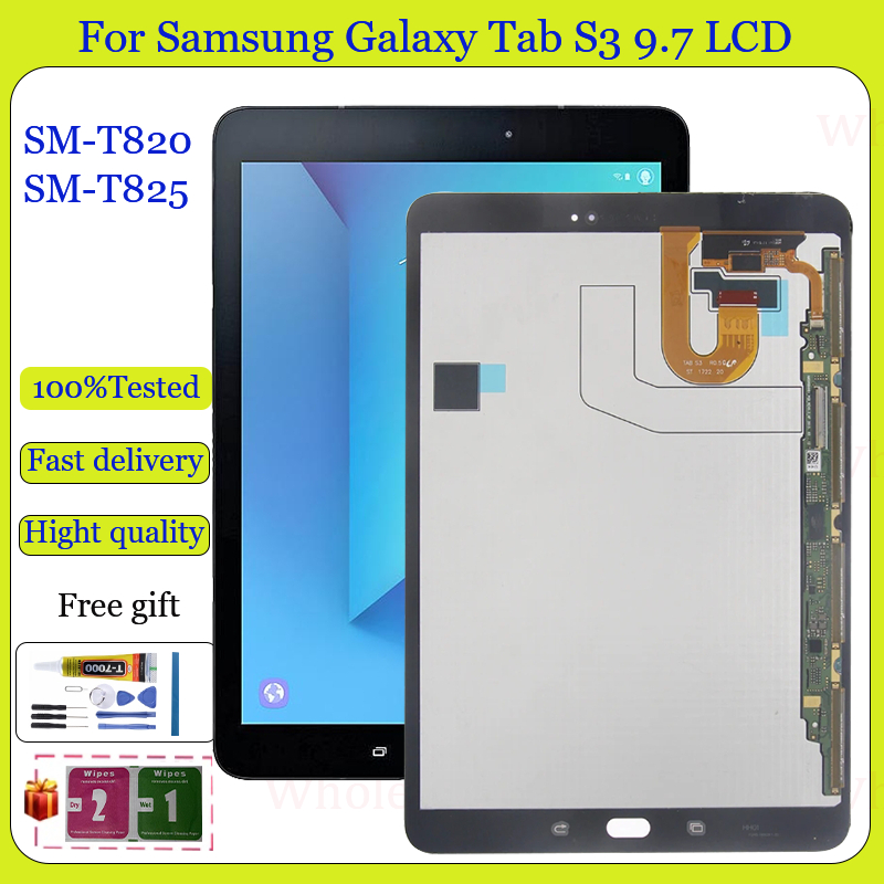 Para Samsung GALAXY Tab S3 9.7 LCD T820 T825 T827 Display Com Tela De Toque Digitador Assembléia ...