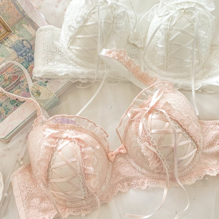 Sexy renda doce sem moldura sutiã forma ajustável Push-up roupa interior feminina | Shopee Brasil