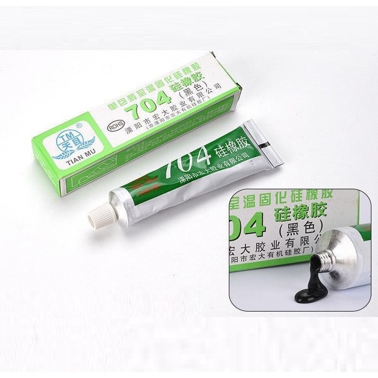 Adesivo Industrial De Silicone 704 RTV Cola De Borracha 45g (Preto) | Shopee Brasil
