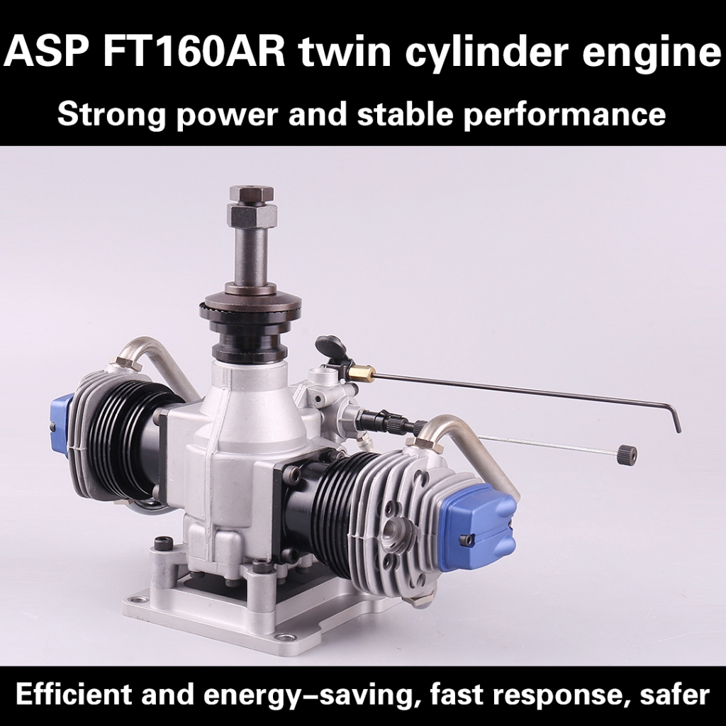 Motor Metanol De Cilindro Duplo ASP FT160AR Quatro Tempos 20cm Modelo ...