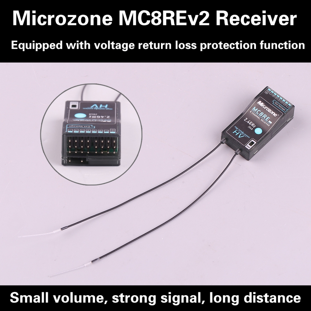 Receptor Microzone Mike MC8RE V2 Modelo De Veículo De Asa Fixa Com Controle Remoto MC7mini De 8 ...
