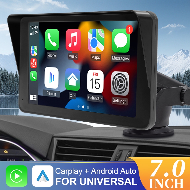 Hippcron CarPlay Android Auto Rádio Do Carro Multimídia Player De Vídeo 7 Polegada Tela Toque ...