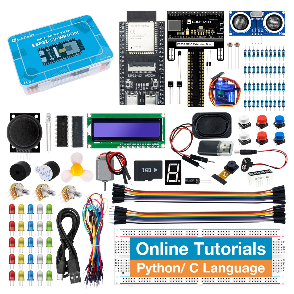 LAFVIN Basic/Ultimate Starter Kit Para ESP32-S3-WROOM , Compatível Com ...