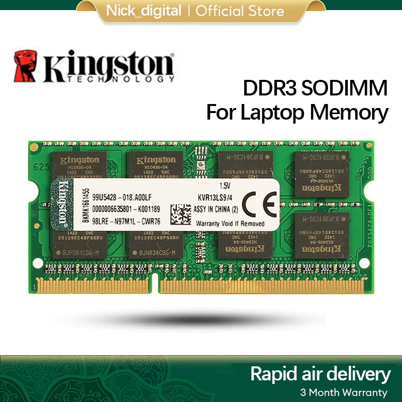 Memória Para Notebook Kingston 4gb 8gb ddr3 1600MHz 1333MHz 1066MHz PC3L-12800S RAM ddr3l SODIMM ...