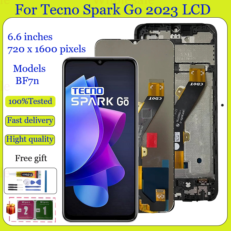 LCD original Para Tecno Spark Go 2023 BF7 BF7n Display Tela De Toque ...