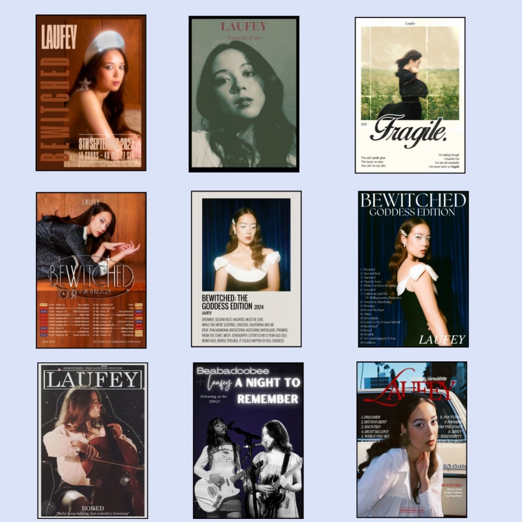 LAUFEY Pôster De Papel De Cobre Branco Sala De Estar bar Decoração ...