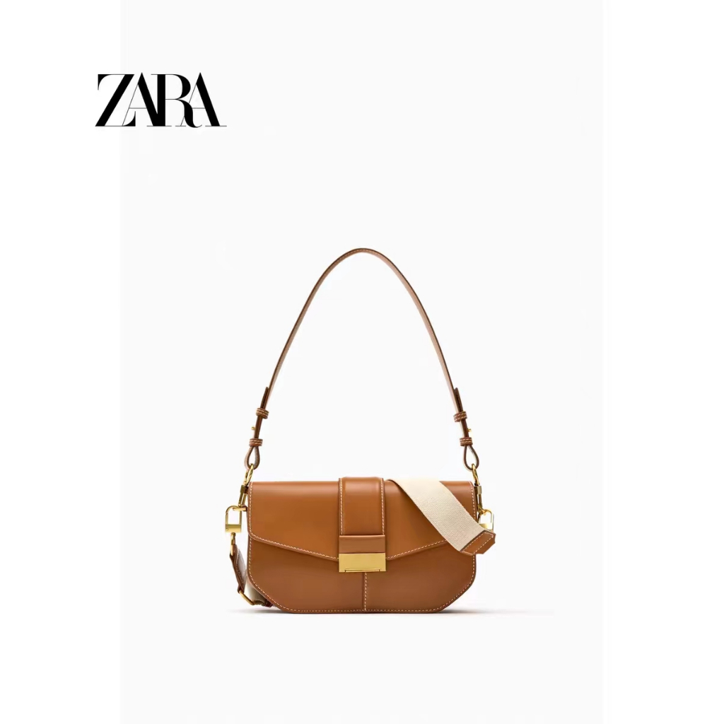 ZARA Bolsa Feminina/Moda Versátil Único Ombro Crossbody Bag | Shopee Brasil
