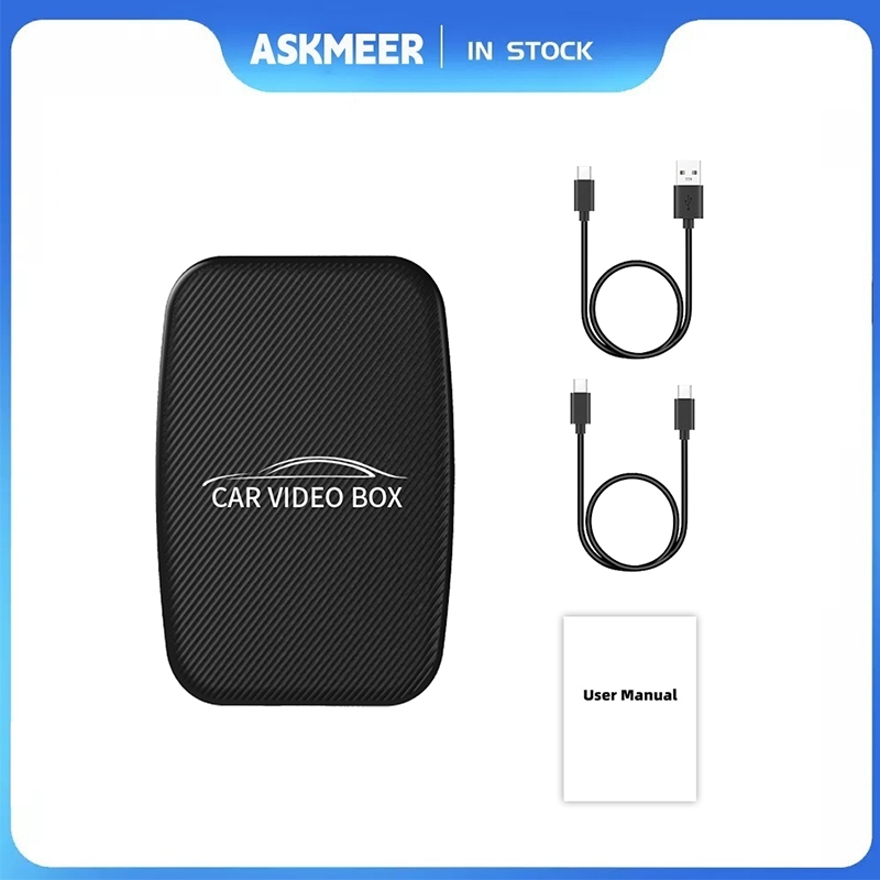 AB008-B 2+16G Wireless Android Carplay Auto Adapter for iPhone 12 Mobile with Netflix YouTube ...