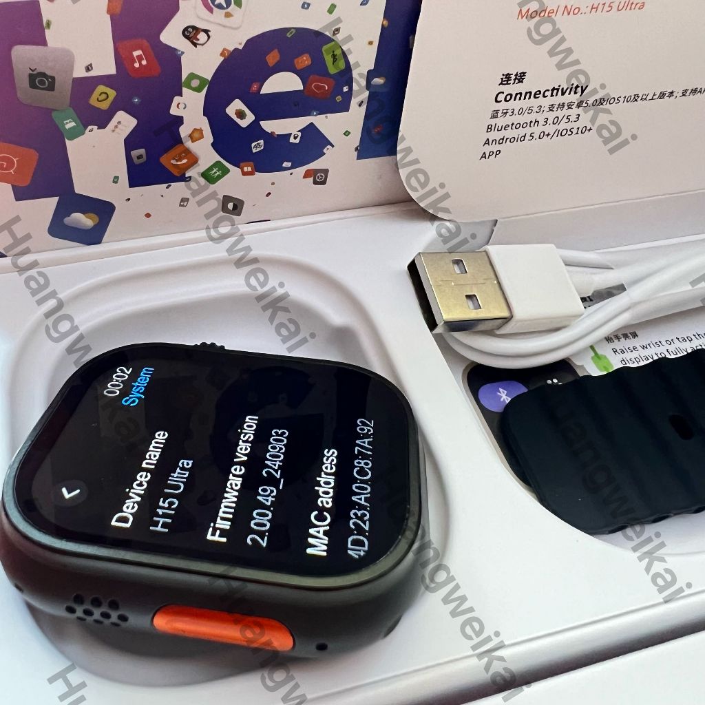 2025 TOP Ultra2 Olá PLUM H15 smartwatch NFC 49mm Pulseira De Relógio ...