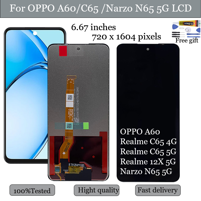 Para OPPO A60/Realme C65 4G/5G 12X Narzo N65 5G LCD | Shopee Brasil