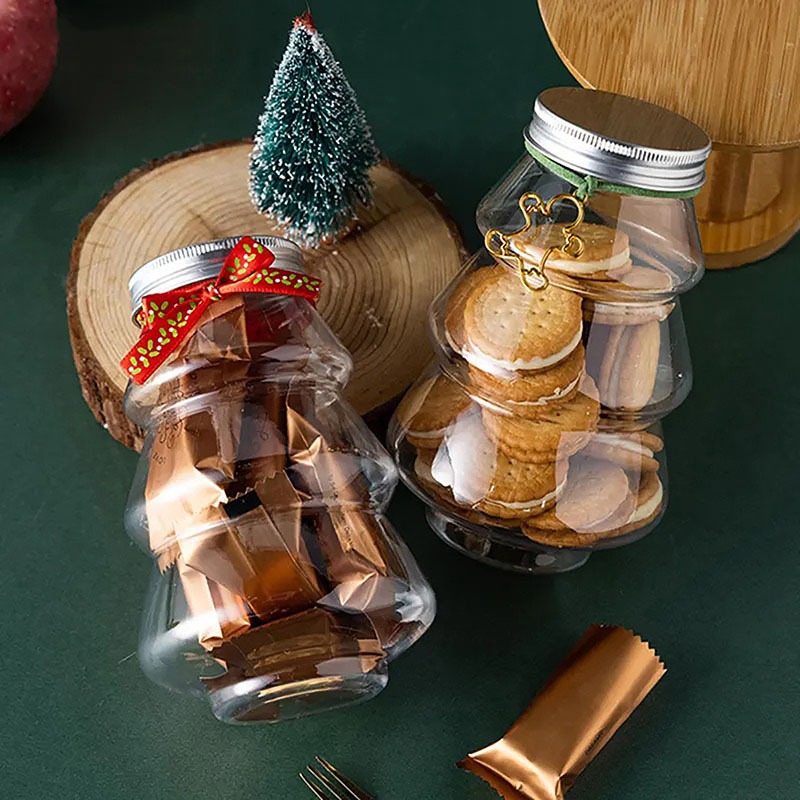 Novo 500ML Árvore De Natal Boneco De Neve Doce Jar Doces Caixa De ...