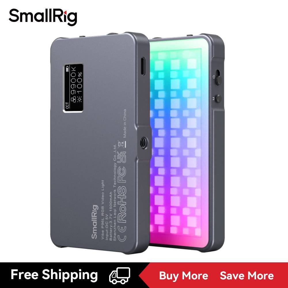 SmallRig RM120 RGB Video Light 5000mAh 180Min 2500-8500K Luz De Preenchimento Portátil Com ...