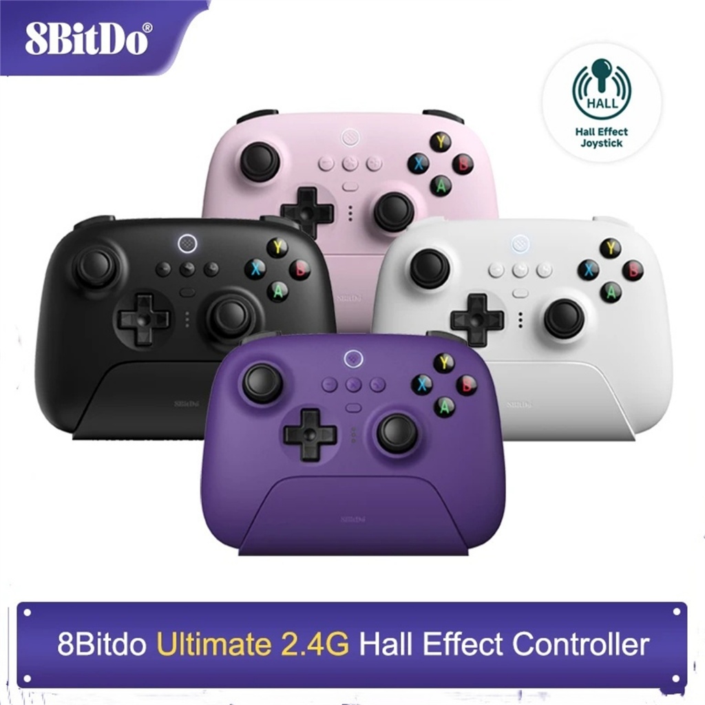 Controlador De Jogo Bluetooth 8Bitdo Ultimate , Gamepad Sem Fio Com Joystick De Efeito Hall Base ...