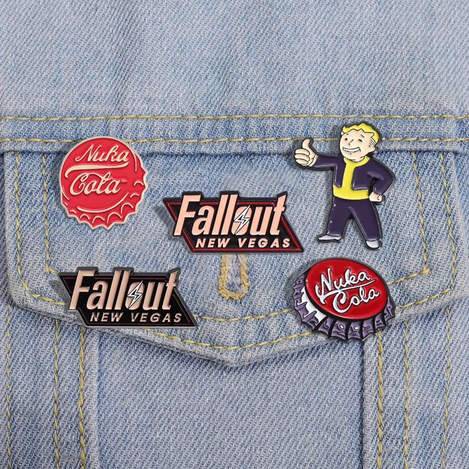 Fallout Novo Logotipo Do Jogo Vegas Emblema Nuka Cola Broche Tampa De ...