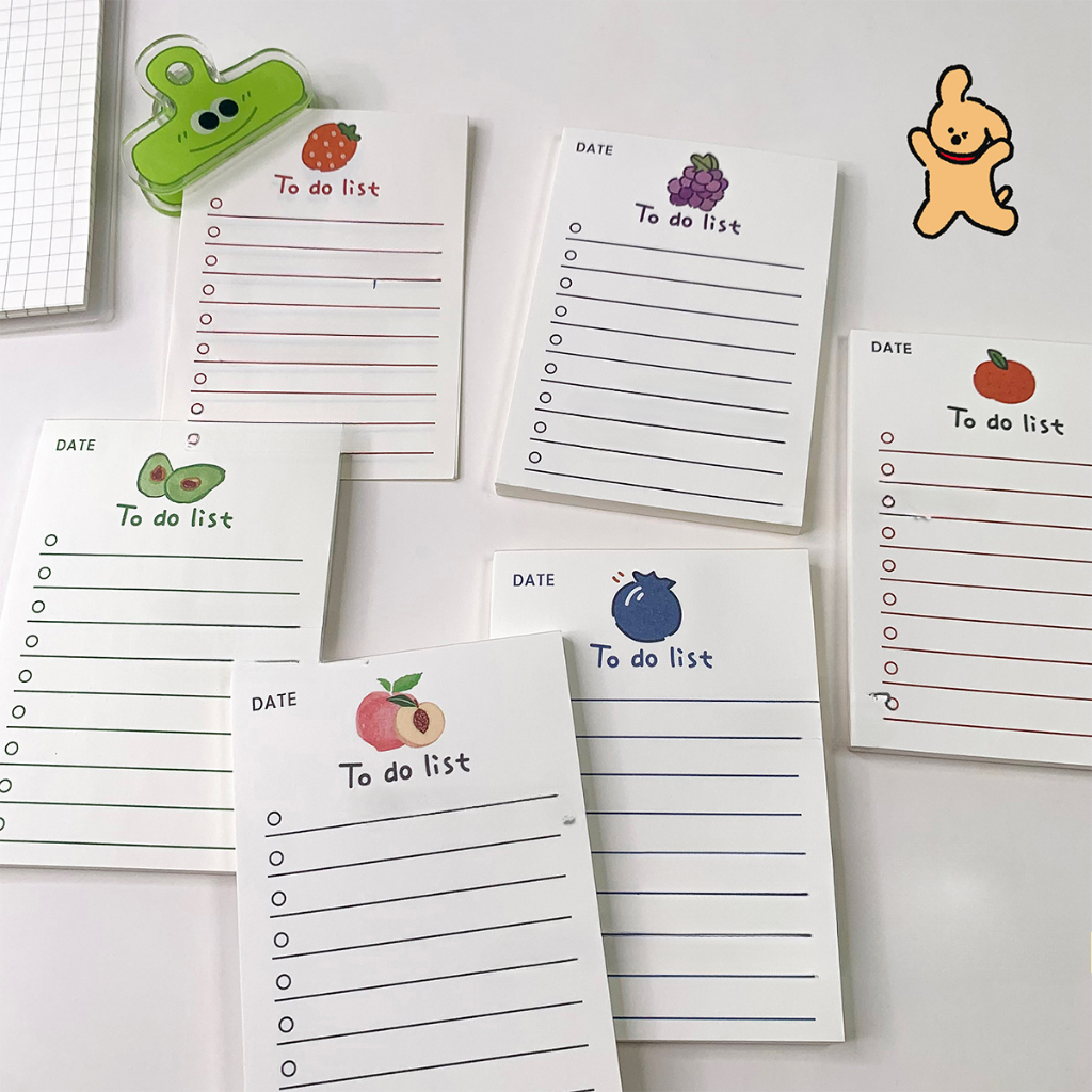 50 Folhas Fruite Notepad Notebook Para Fazer Lista Memo Pad notes Notas ...