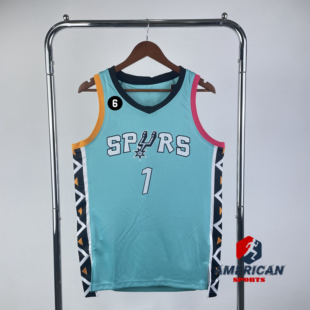 Camisa Masculina Regata Victor Wembanyama Camiseta De Basquete Azul-Petróleo Jersey | Shopee Brasil