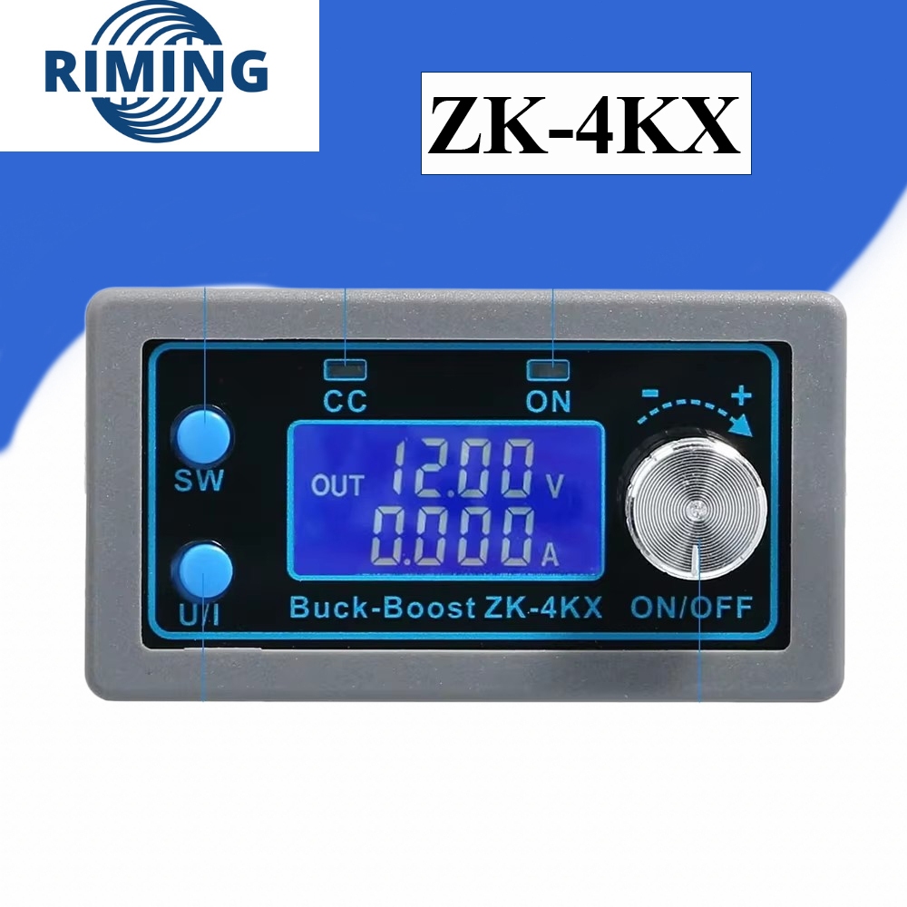ZK-4KX DC Buck Boost Converter CC CV 0.5-30V 4A 5V 6V 12V 24V Módulo De ...