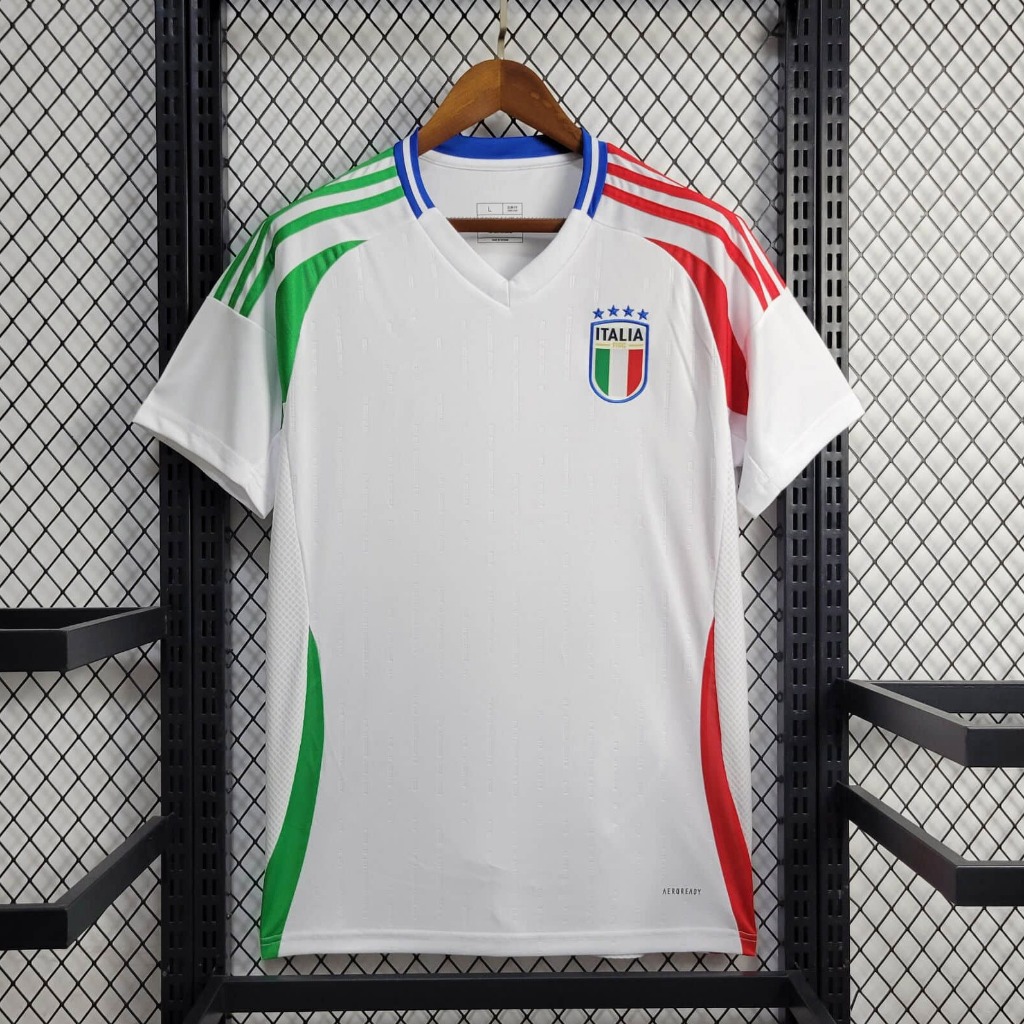 Camisa De Futebol Fora De Casa 24/25 Da Itália 2024 ju01 | Shopee Brasil