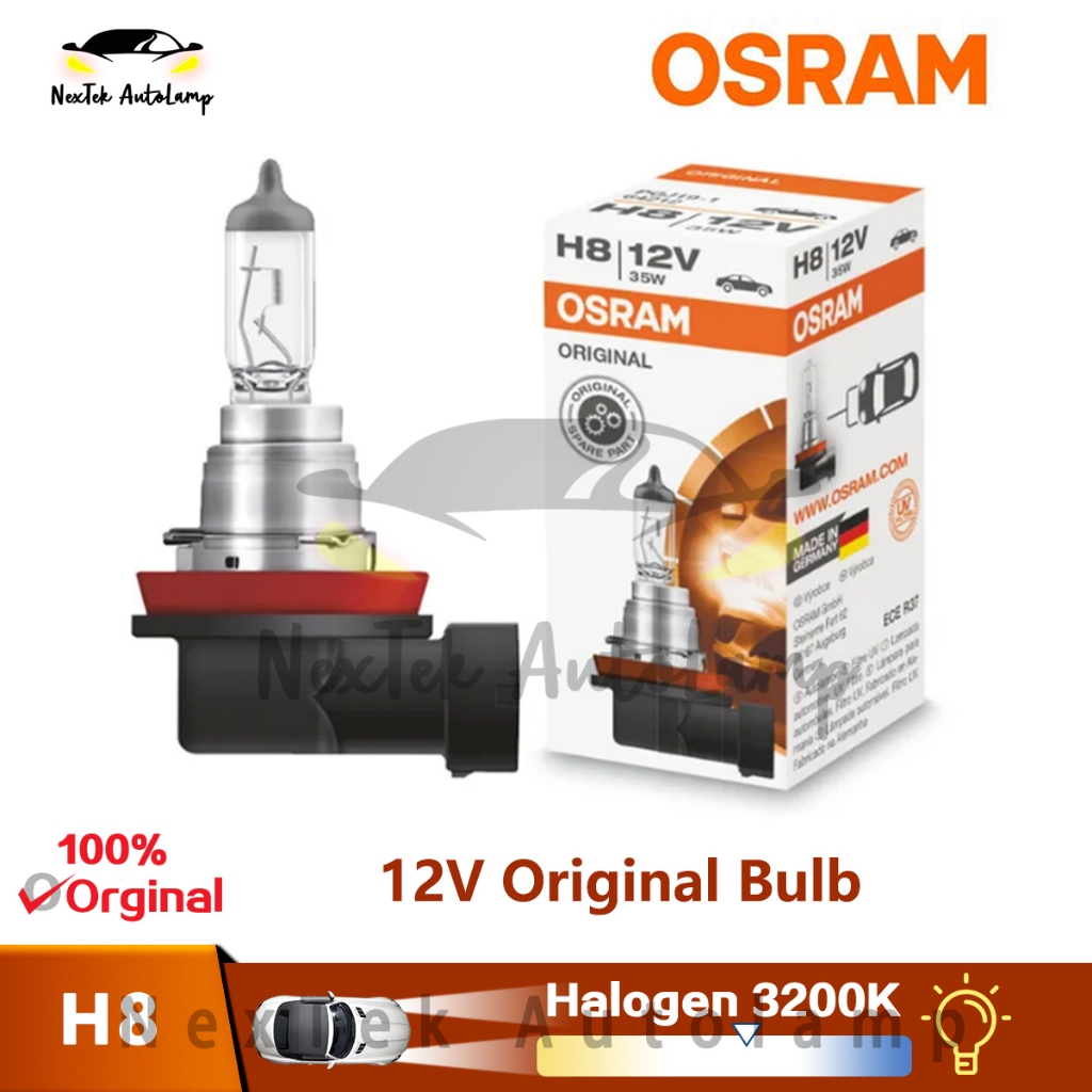 OSRAM Original H8 12V 35W 3200K Lâmpada de farol halógeno padrão para ...
