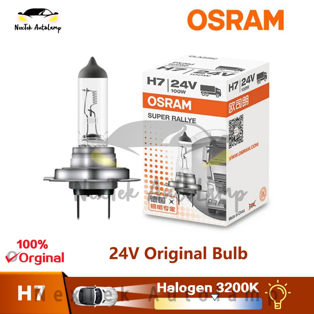 OSRAM Super Rallye H7 24V 100W 3200K Lâmpada original de farol halógeno ...