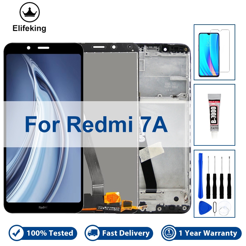 LCD Original Para Xiaomi Redmi 7A Display Montagem Da Tela De Toque Com Quadro MZB7995IN ...