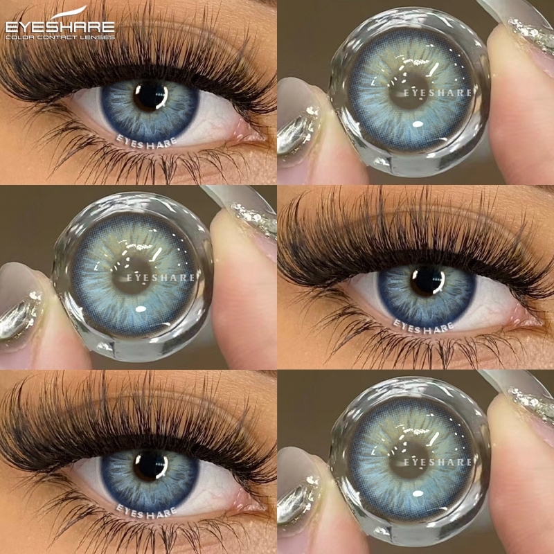 EYESHARE 2 Pieces Pair Colored Natural Color Eye Lens Annual Wear ...