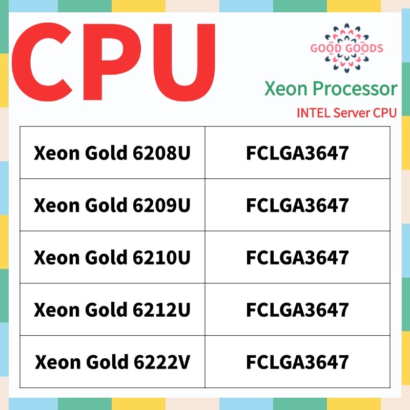 Xeon Gold 6208U 6209U 6210U 6212U 6222V INTEL Processador Servidor CPU ...