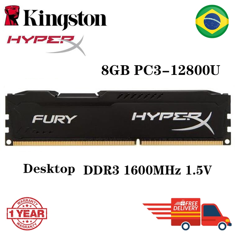 Kingston HyperX FURY DDR3 4GB 8GB 1333mhz 1600MHZ 1866MHZ Memória RAM De Mesa Para Jogos ...