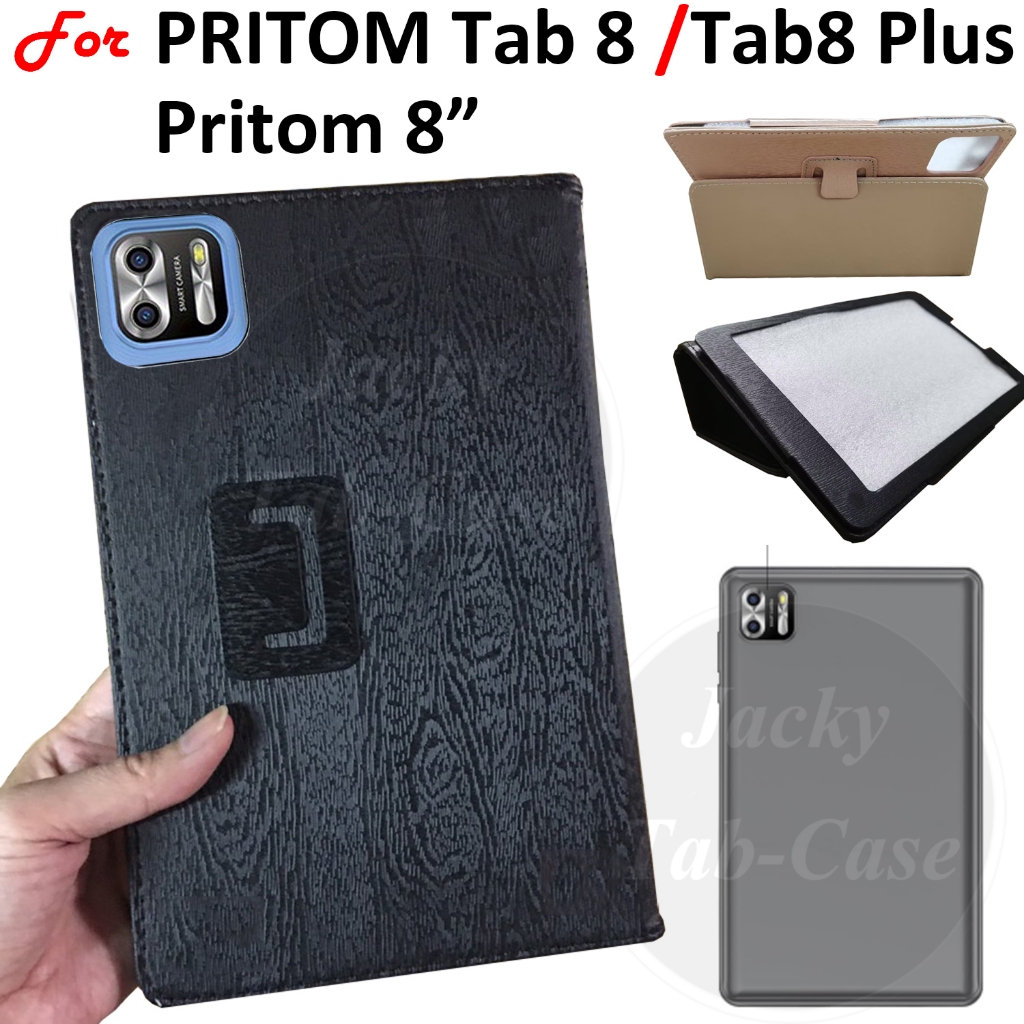 Para Pritom Tab 8 8.0 Polegadas Tab8 Plus 8 " Tablet Android 13 L8 Thinner PU Leather Case Flip ...