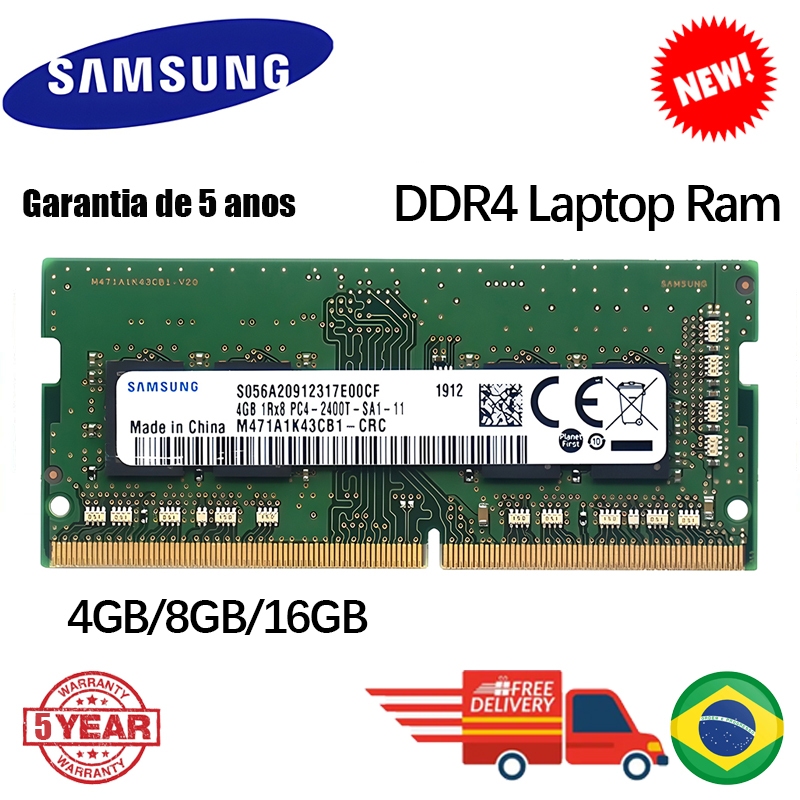 SAMSUNG DDR4 RAM 4GB 8GB 16GB 2400MHz 2666mhz 2133MHz 3200mhz 1.2v Memória SODIMM Para Laptop ...