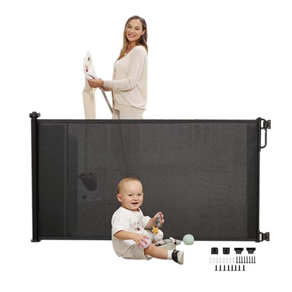 Cerca retrátil de proteção de escada para porta de segurança para bebês ...