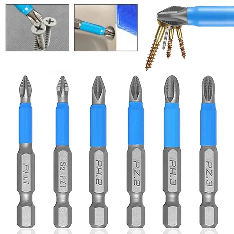 Conjunto De Bits De Chave De Fenda Magnética Antiderrapante 1/4 " Haste ...