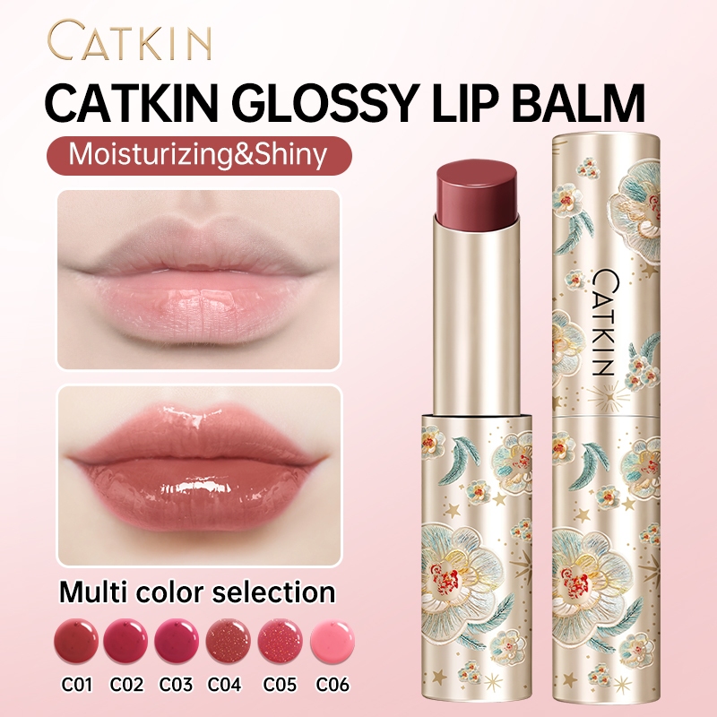 Catkin Glossy Lip Balm Hidratante Que Muda De Cor Cuidado Labial Incolor Vitamina-E Bálsamo ...