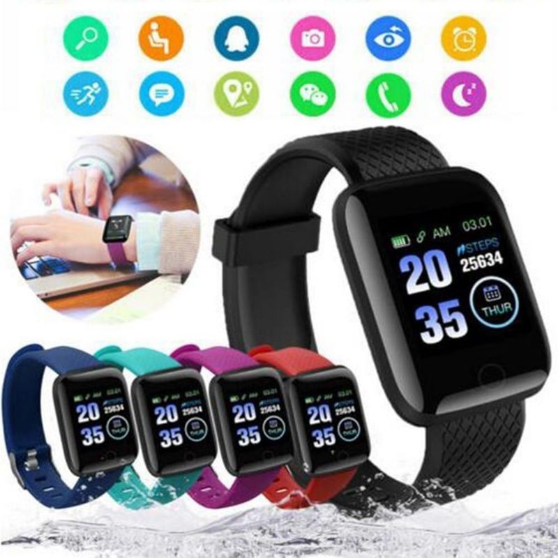 Relógio SmartWatch 116 Plus D13 à Prova D’água /Monitor Fitness/Pressão ...
