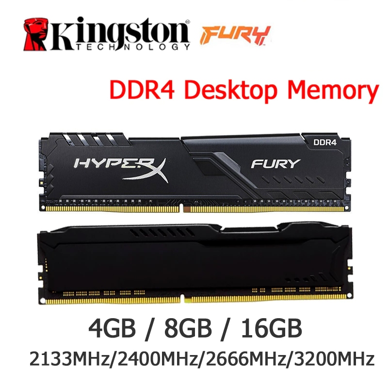 Kingston HyperX FURY 8GB 16GB DDR3 DDR4 1600MHZ 2400MHZ 2666MHz Memória RAM De Mesa DIMM 288 ...