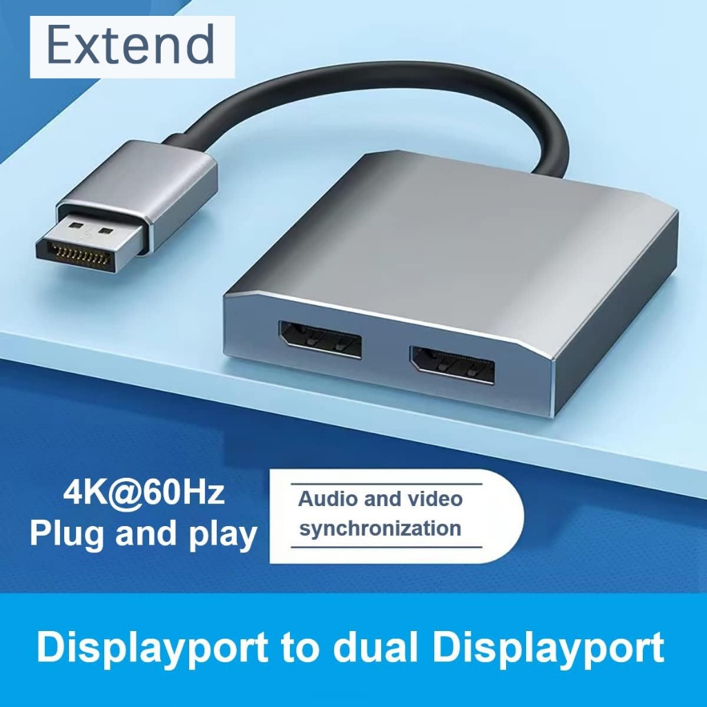Displayport Para Duplo Divisor 4K DP 2 HDMI Hub Mini Dois Adaptadores ...