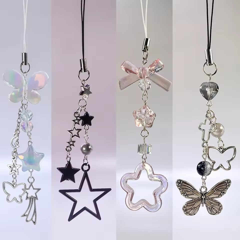 Y2K Phone Pendant , Sweet Girl Charms Lanyard , Kawaii Phonestraps ...