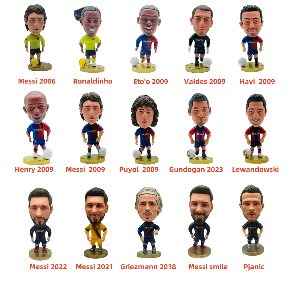 Bonecos De Futebol Barcelona Team Player Henry Messi Pedri Yamal Piquê ...