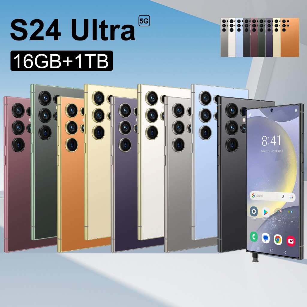 S24 Ultra Novo Smartphone 4G/5G Memória De Tela Cheia De 6.8 Polegadas 16GB + 1TB Câmera 72MP ...