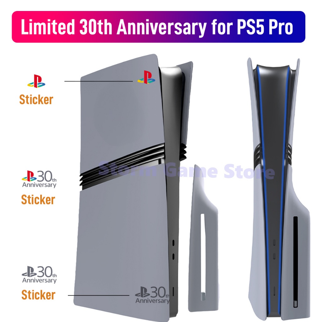 Limitado 30o Aniversário Para PS5 Pro Placa Frontal Vinil Logotipo ...