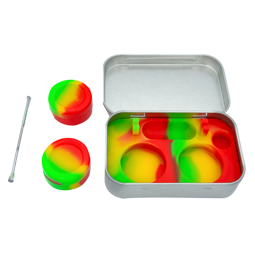 Caixa De Ferro De 10ml Conjunto De Pasta De Tabaco silicone Com Pá Para ...