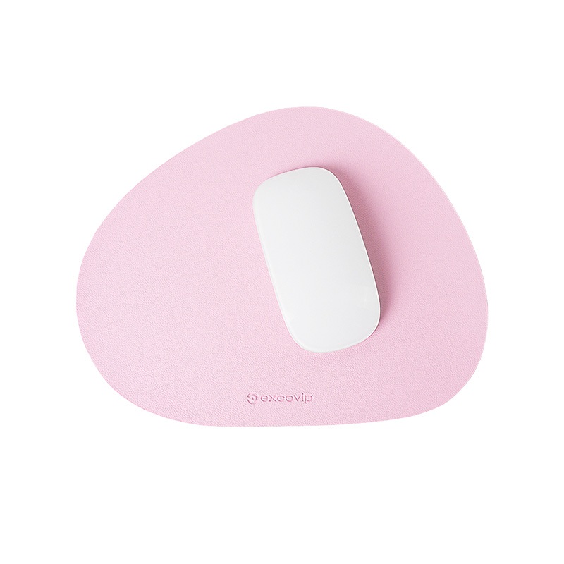 Mouse Pad de couro tamanho pequeno, simples, fofo, confortável, à prova ...