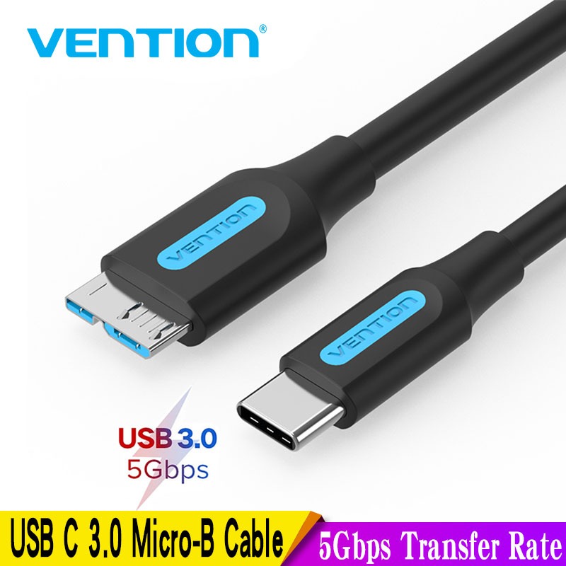 Vention USB 3.0 Tipo C Para Micro B Cabo Conector SSD HDD Disco Rígido ...